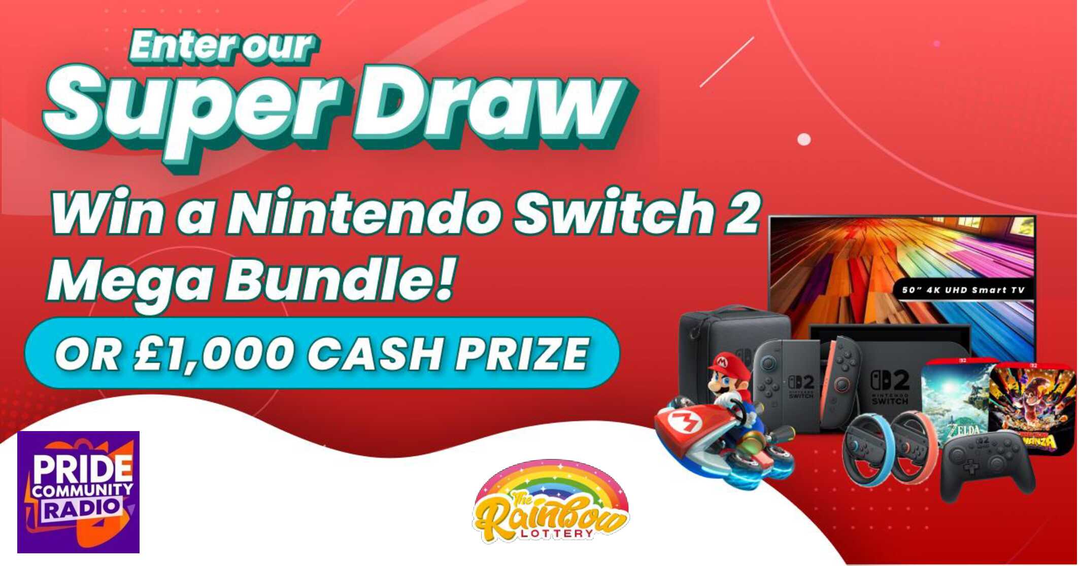 Support Pride Community Radio when you play The Rainbow Lottery - The Rainbow Lottery